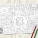 Breakfast With Santa Coloring Page Placemat for Kids, Donuts Pancakes ...