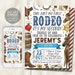 Second Rodeo Birthday Invitation Editable Template, Cowboy Saddle up ...