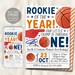 Basketball First Birthday Invitation Editable Template, Rookie of the ...