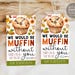 Fall Muffin Appreciation Gift Tags Editable Template, Would Be Muffin ...