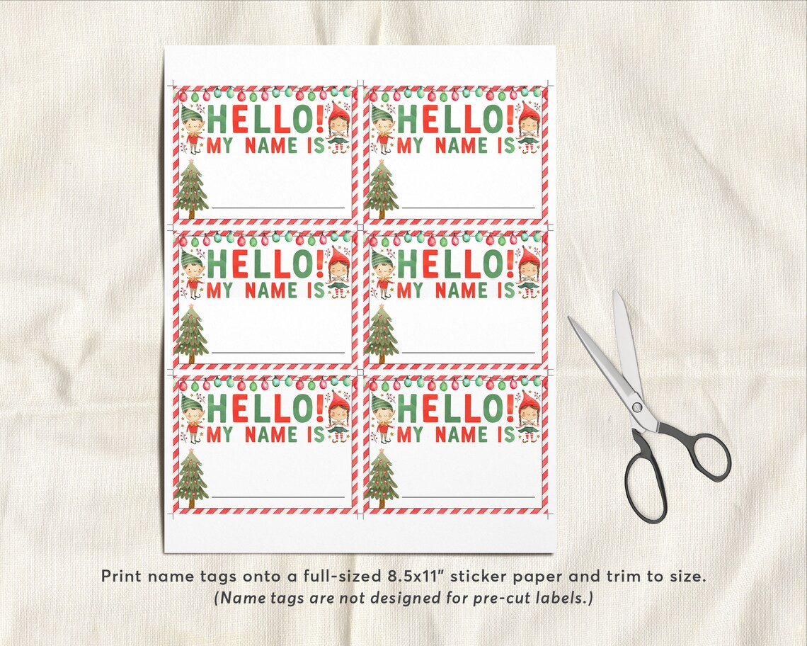 What's Your Elf Name Game, Elves Christmas Party Activity Game With ...