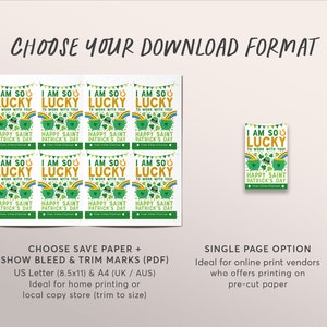 St Patrick's Day Coworker Gift Tags Editable Template, Shamrock Rainbow ...