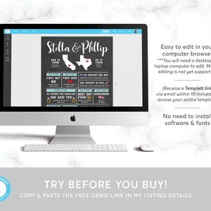 Editable Our Love Story Timeline Chalkboard Template Met - Etsy