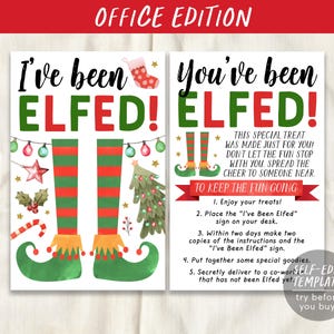 I've Been Elfed Coworker Game Editable Template, Elf You've Been Elfed ...