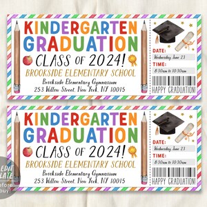 Kindergarten Graduation Ceremony BUNDLE Editable Template, Class ...