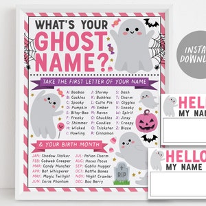 What's Your Ghost Name Game, Spooktacular Halloween Decor, Pumpkin ...