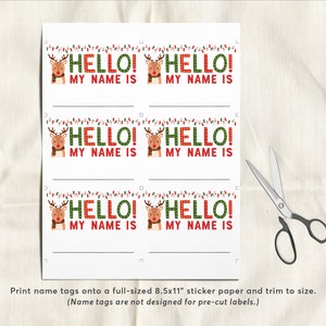 What's Your Reindeer Name Game, Christmas Party Activity With Name Tags ...