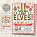 Elf Christmas Birthday Party Invitation Editable Template, Calling All ...