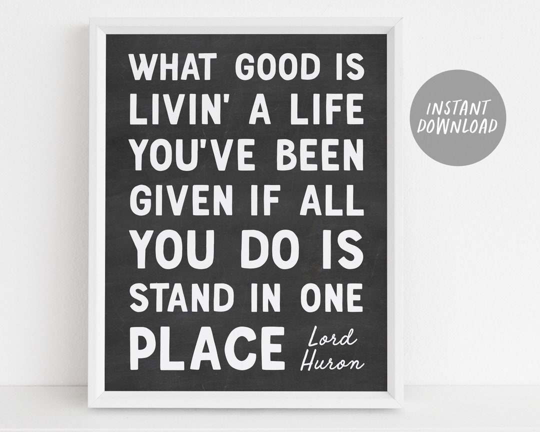 Travel Quote Art Decor, Wanderlust Print, Inspirational Adventure Quote ...
