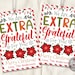 Christmas Thank You Gift Tags Editable Template, Poinsettia Holiday ...