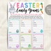 Easter Candy Gram Flyer Editable Template, Easter Bunny Candy Grams ...