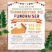 Thanksgiving Pie Fundraiser Flyer Editable Template, Fall Pumpkin Pie ...