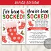 I've Been Socked Christmas Office Party Coworker Game Editable Template ...