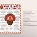 Thanksgiving Game Who is Most Like the Turkey Printable, Fall ...