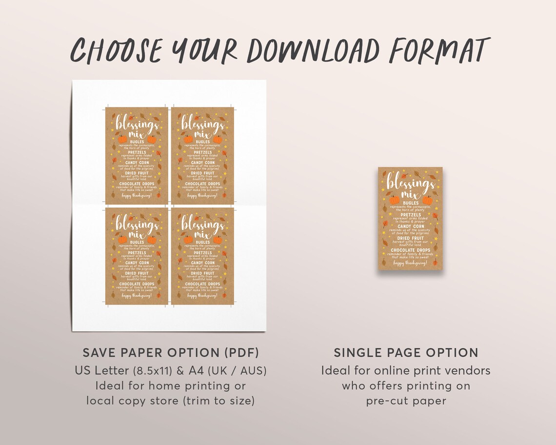 Printable Blessings Mix Gift Tag Editable Template - Etsy