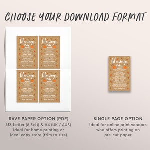 Printable Blessings Mix Gift Tag Editable Template, Thanksgiving Treat ...