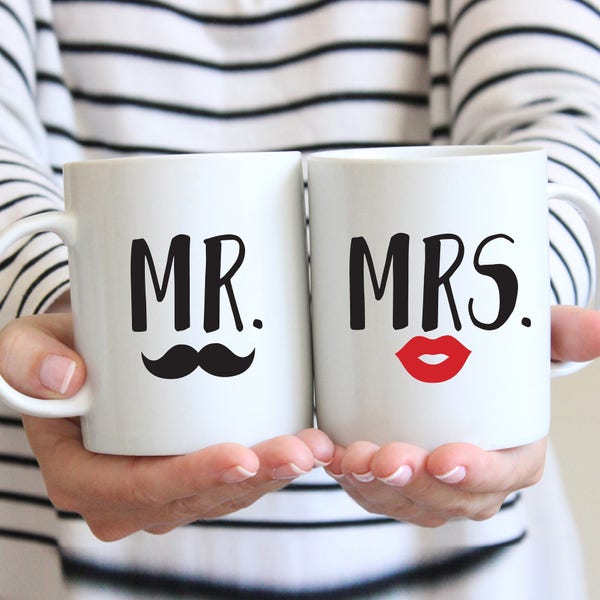 Mr and Mrs Mugs - Etsy