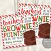 Chocolate Brownie Christmas Gift Tag Editable Template, Teachers ...