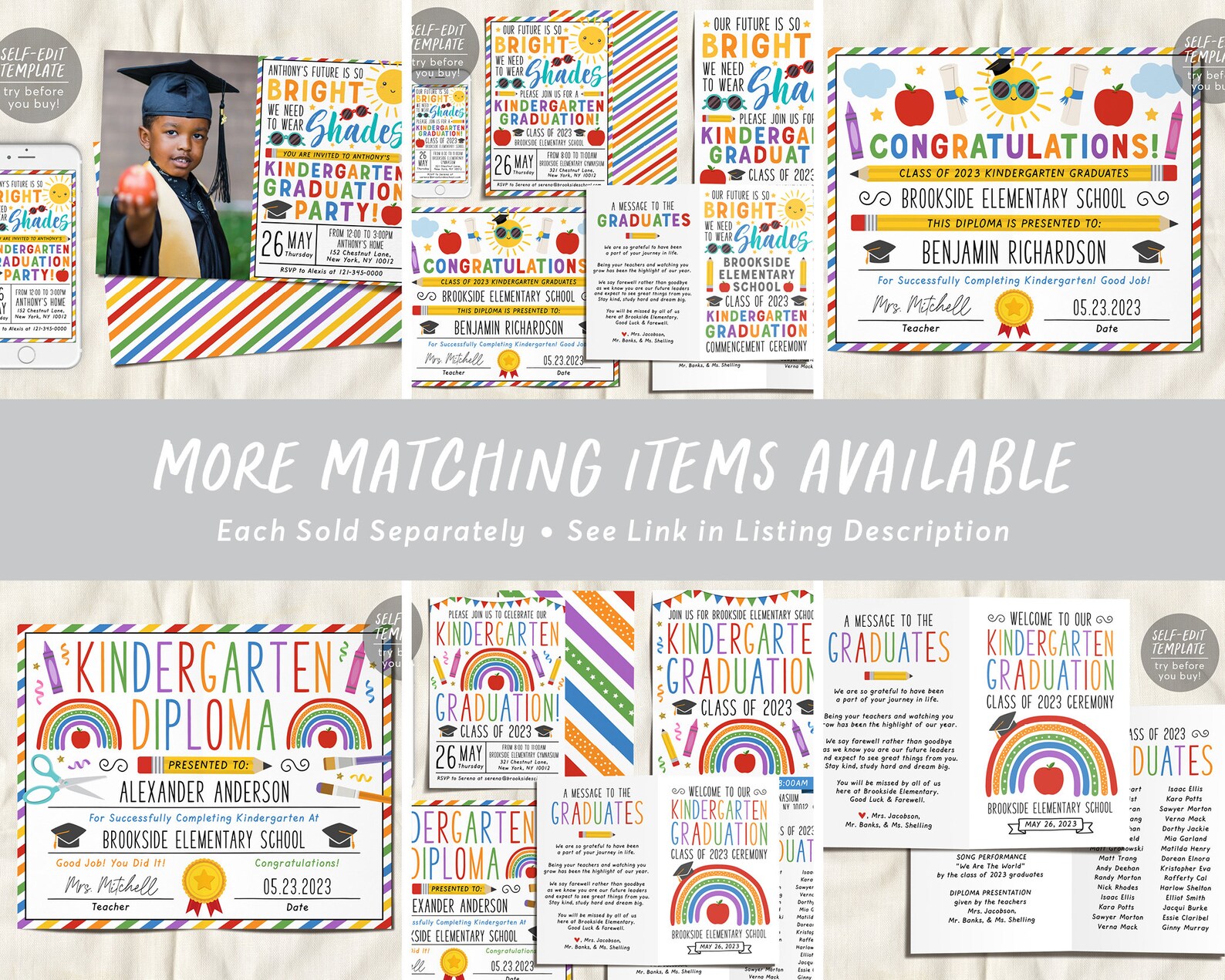 First or Last Day of Kindergarten Sign Editable Template Back - Etsy