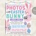 Photos With the Easter Bunny Flyer Editable Template, Spring Easter ...