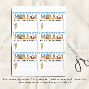 Whats Your Ice Cream Name Game, Ice Cream Name Sign Printable, Boy ...