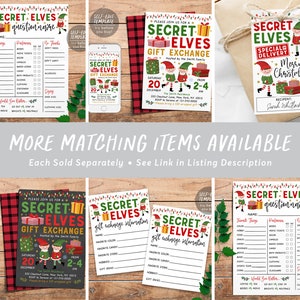 Secret Elves Gift Exchange Invitation Editable Template, Secret Elf ...