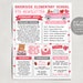 February PTO PTA Newsletter Flyer Editable Template, School Valentine's ...