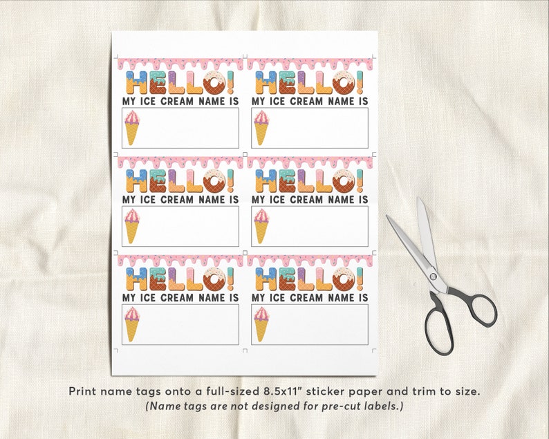 Whats Your Ice Cream Name Game, Ice Cream Name Sign Printable, Girl ...