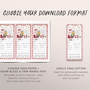 Christmas Giving Tree Gift Tag BUNDLE Editable Template, Donation Slip ...