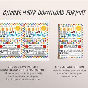 Kindergarten Graduation Invitation Editable Template, Preschool Class ...