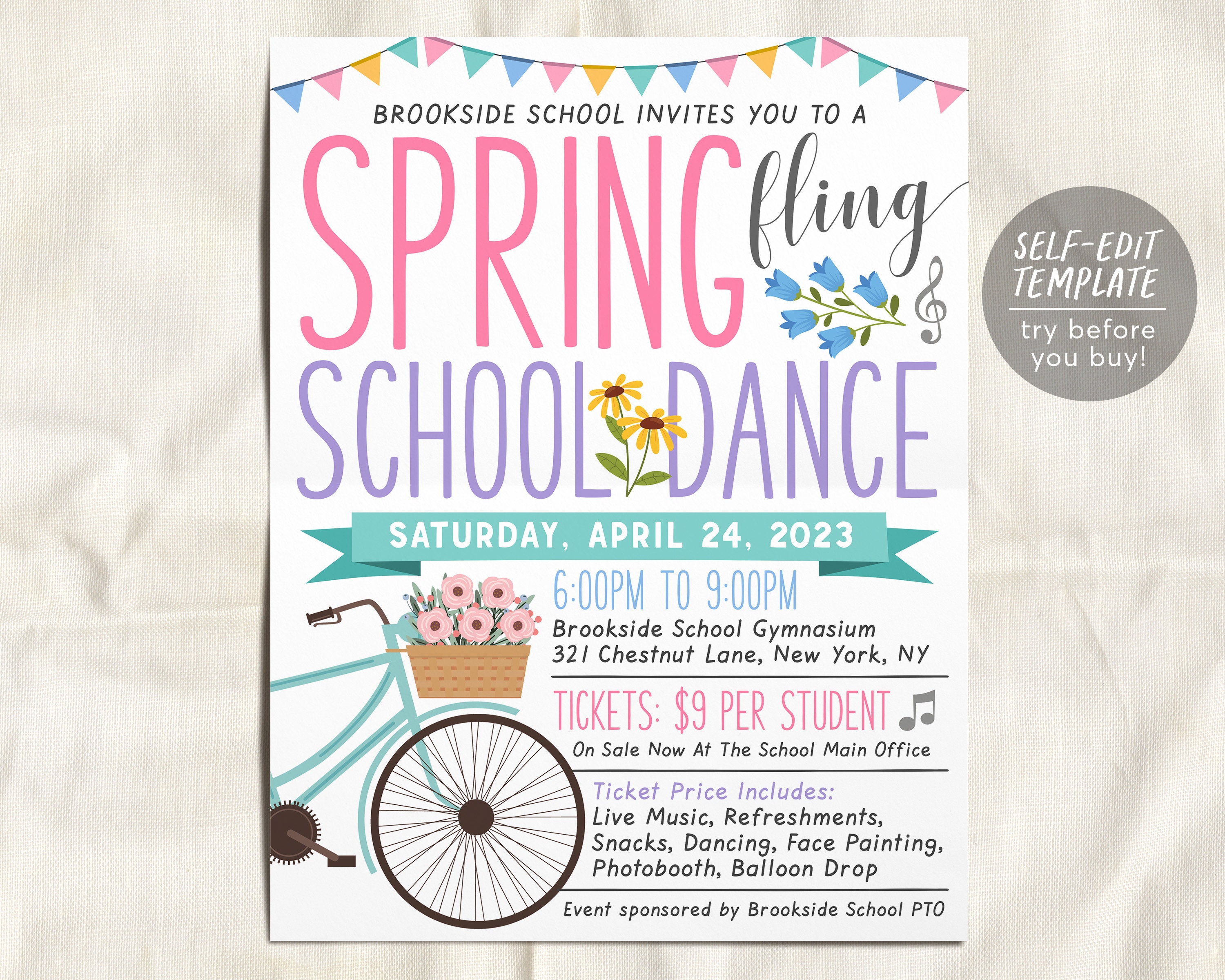 School Dance Flyer Template