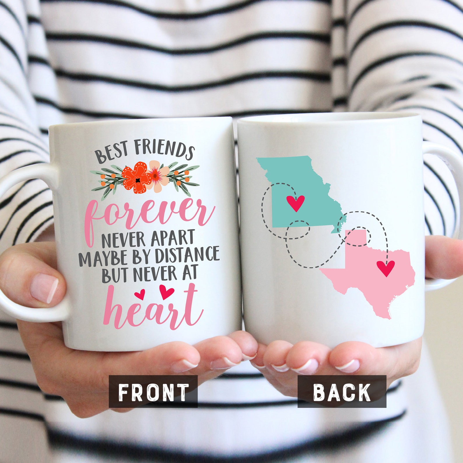 Long Distance Friendship Mug, Best Friend Moving, Long Distance Mug ...