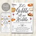 Gobble Till We Wobble Friendsgiving Invitation Editable Template, Funny ...