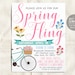 Spring Fling Flyer Editable Template, Easter Spring Festival Fundraiser ...
