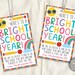 Bright School Year First Day of School Gift Tags Editable Template ...
