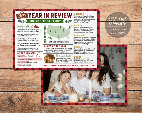 Infographic Christmas Card Template