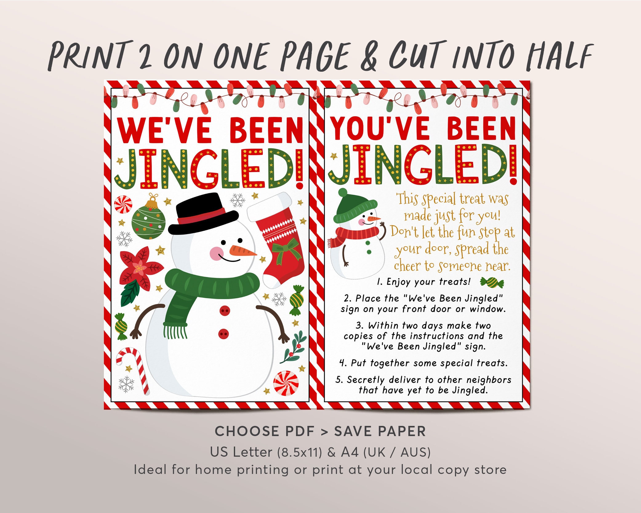 We've Been Jingled Winter Game Editable Template, You've Been Jingled ...