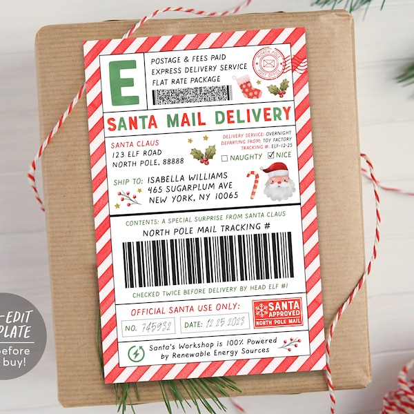 Santa Labels - Etsy