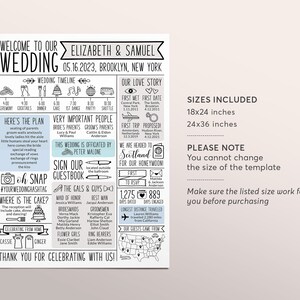 Infographic Wedding Program Sign Editable Template, Order of Ceremony ...
