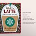 Christmas Coffee Gift Card Holder Editable Template, Thanks a Latte ...