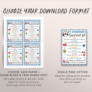 Emergency 911 Dispatcher Kit Gift Tags Editable Template, First ...