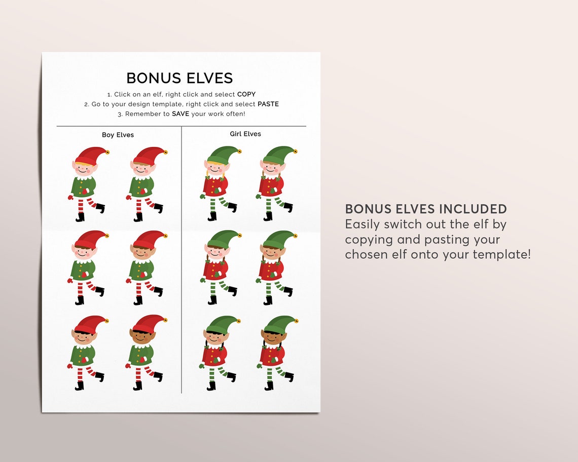 Goodbye Letter From Elves Editable Template, End of Christmas Elves ...