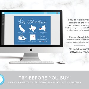 Editable Custom Travel Map Print Template Our Adventures - Etsy