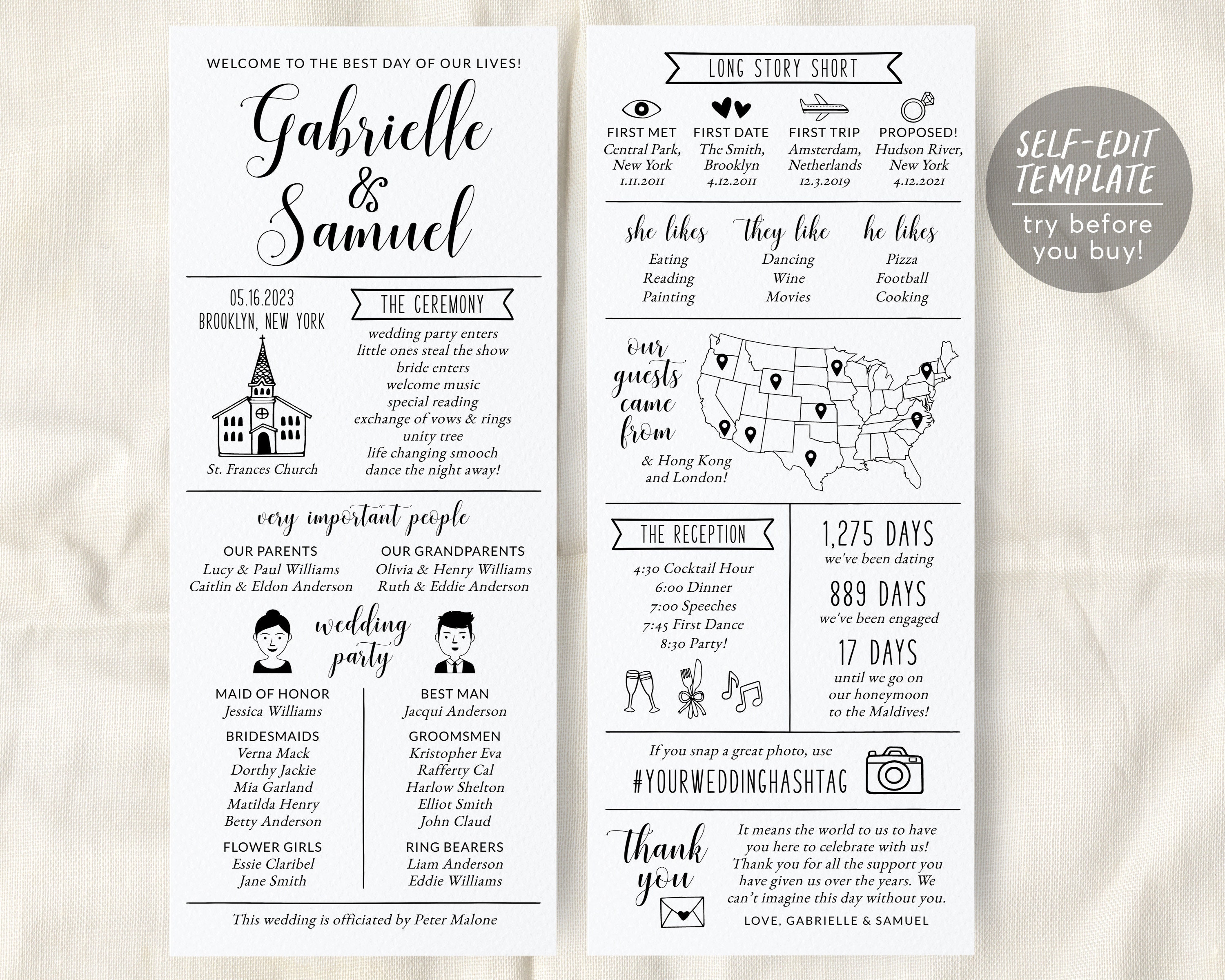 Infographic Wedding Template