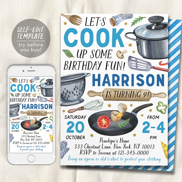 Cooking Party - Etsy