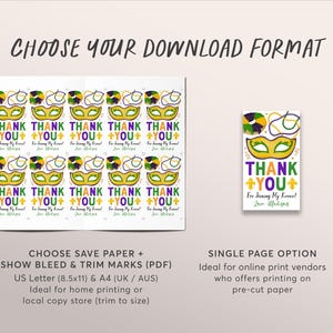 Mardi Gras Birthday Party Favor Tags Editable Template, Fat Tuesday ...
