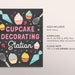 Cupcake Decorating Station Sign Printable Girl Baking Party - Etsy