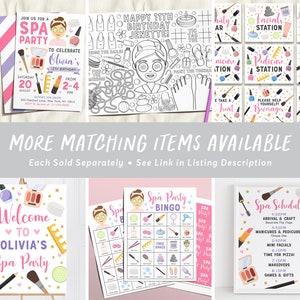 Pedicure Station Sign Printable, Mani Pedi Spa Makeup Birthday Party ...