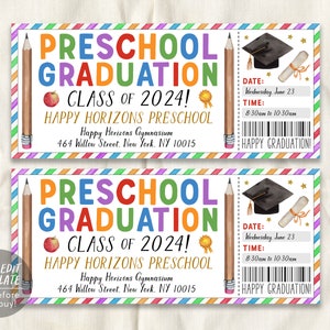 Preschool Graduation Ceremony BUNDLE Editable Template, Pre-k ...