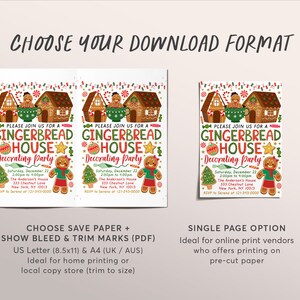 Christmas Gingerbread House Decorating Party Invitation Editable ...